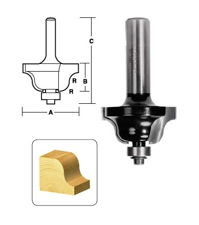 CARBiTOOL Roman Ogee Router Bit T5708B 1/2 – Sharp Edge Aust
